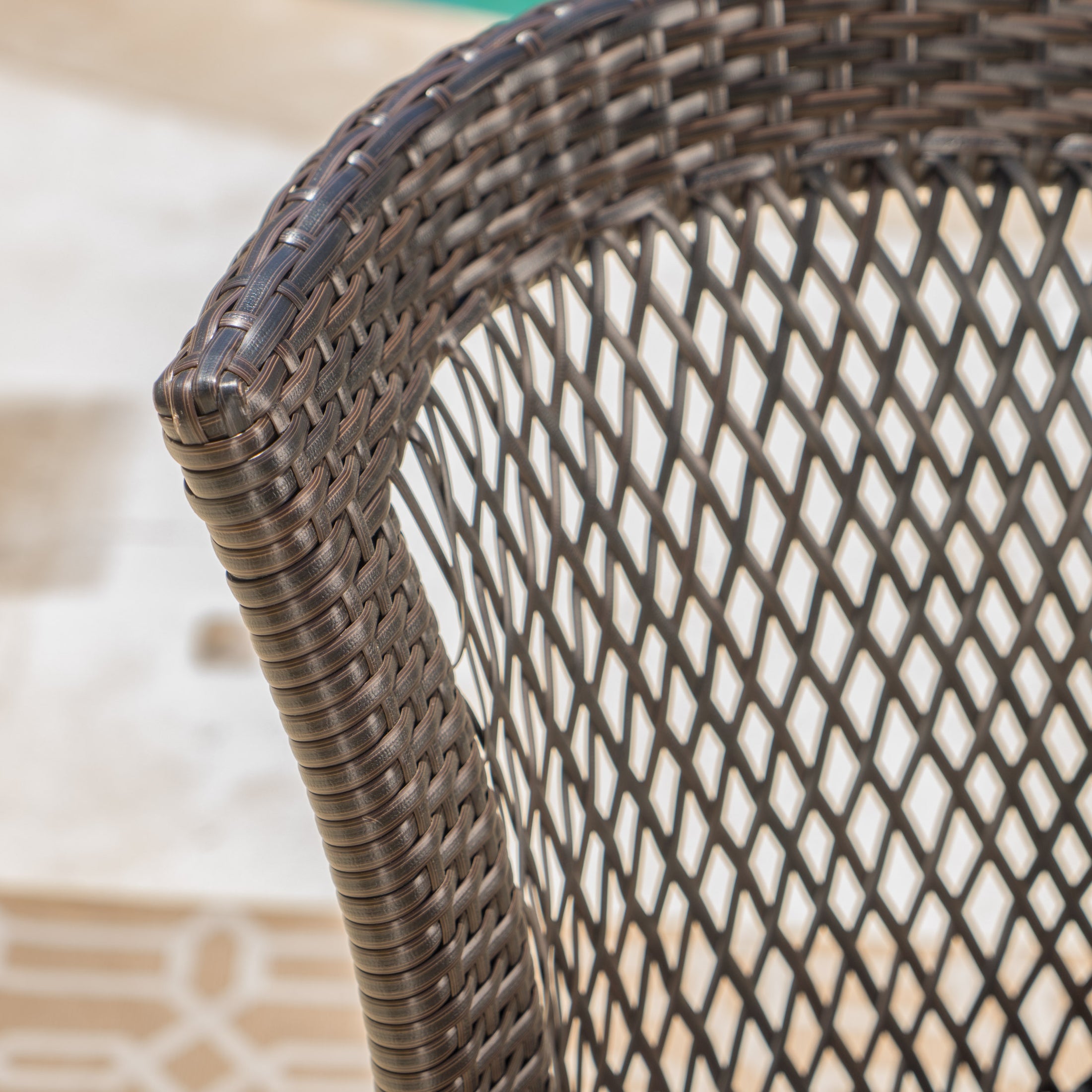 Chatham Outdoor Multi-brown Wicker Stacking Dining Chairs (Set of 4 ...