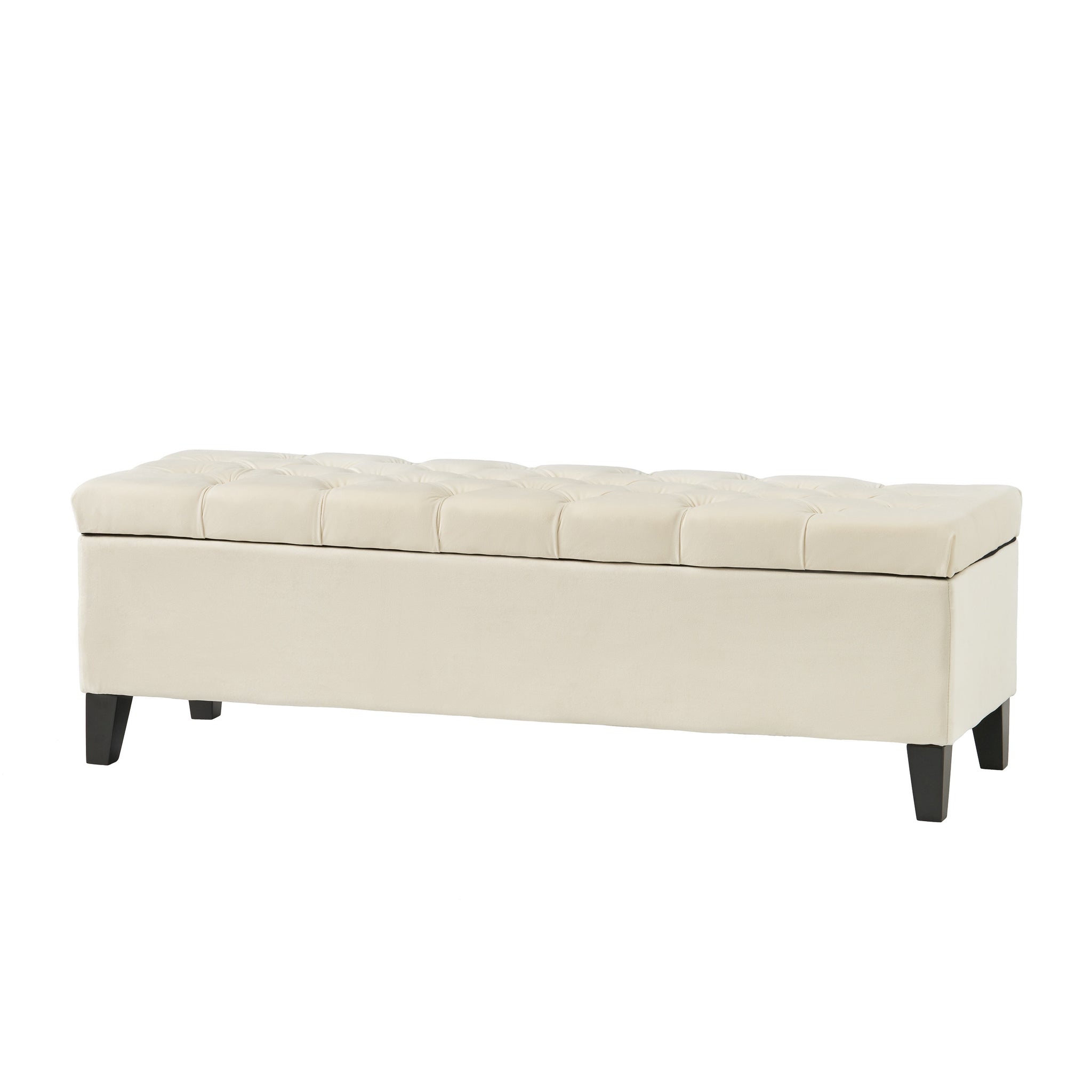 Molle Contemporary Button-Tufted Velvet Storage Ottoman Bench – GDFStudio
