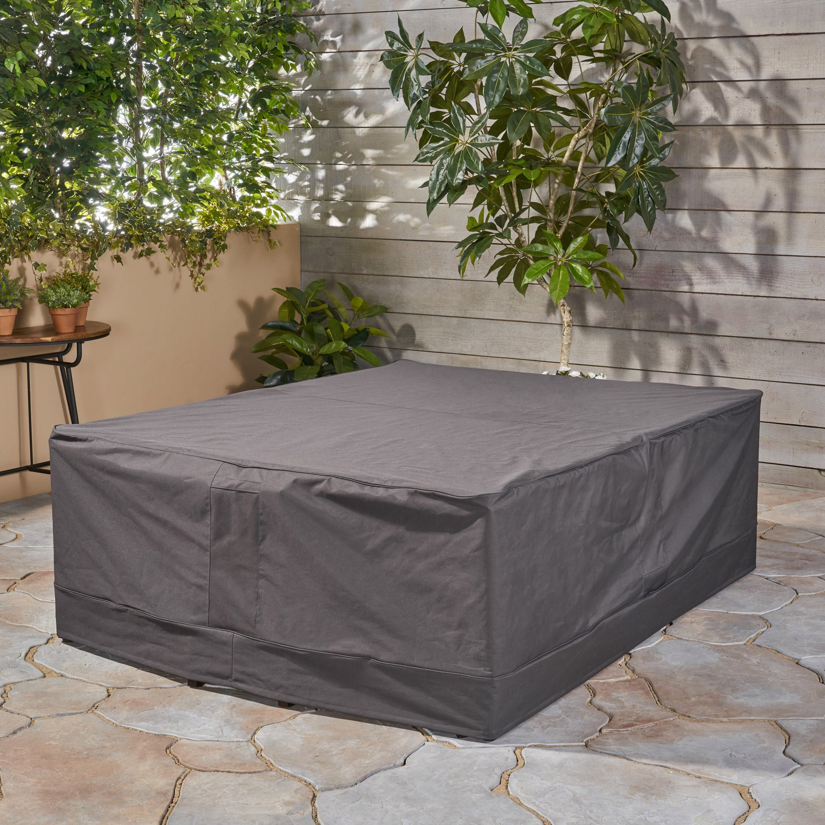 Ann Outdoor Waterproof Chat Set Cover, Gray – GDFStudio