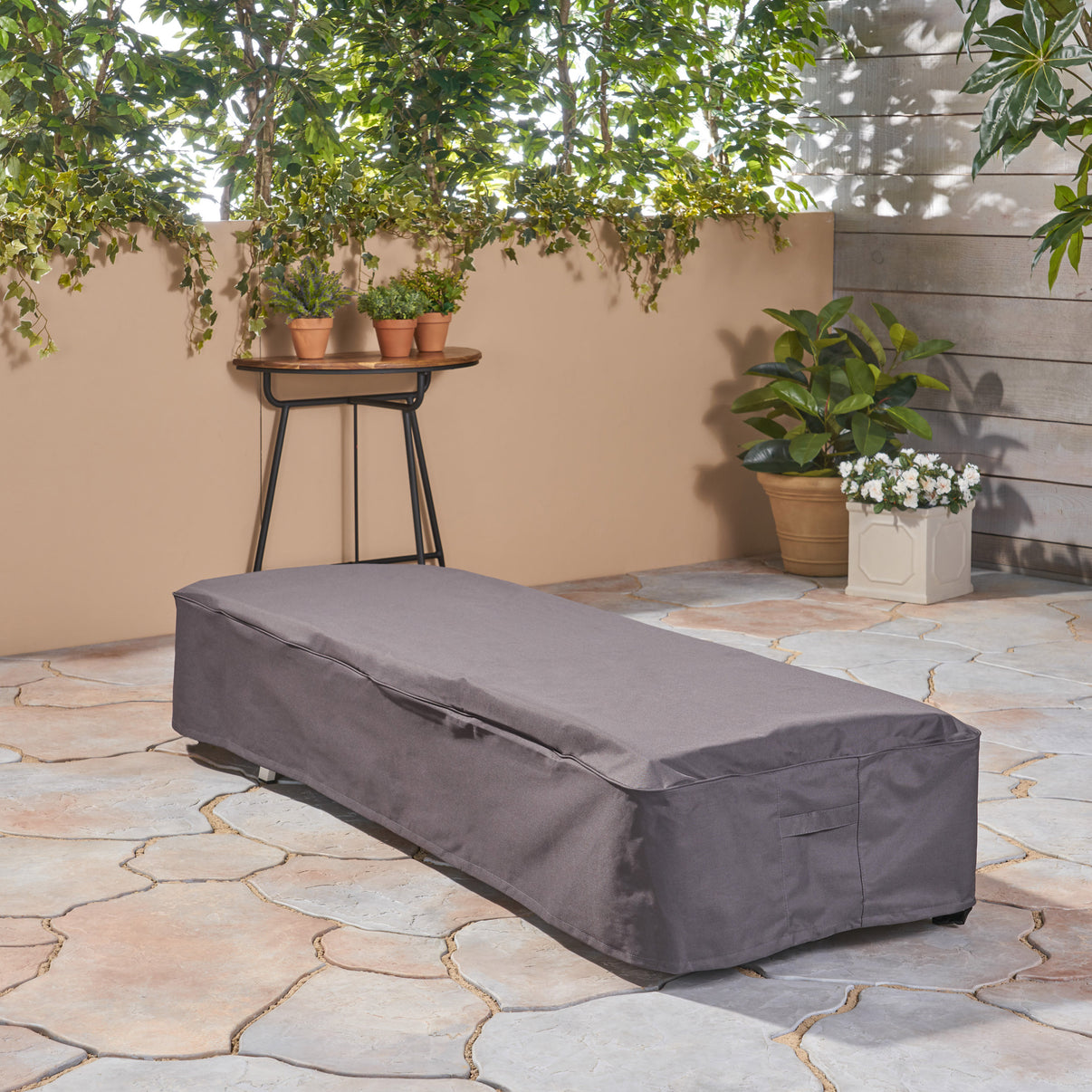 Ann Outdoor Waterproof Chaise Lounge Cover, Gray – GDFStudio