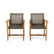 Levant Outdoor Acacia Wood Dining Chair (Set of 2) – GDFStudio
