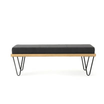 Elaina Industrial Modern Fabric Bench – GDFStudio