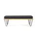 Elaina Industrial Modern Fabric Bench – GDFStudio