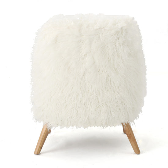 Cheryiie Modern Glam Shaggy Accent Chair – GDFStudio