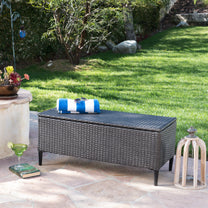 Irene Outdoor Wicker Storage Chest – GDFStudio