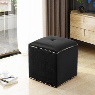 Liberty Glam Velvet Ottoman – GDFStudio