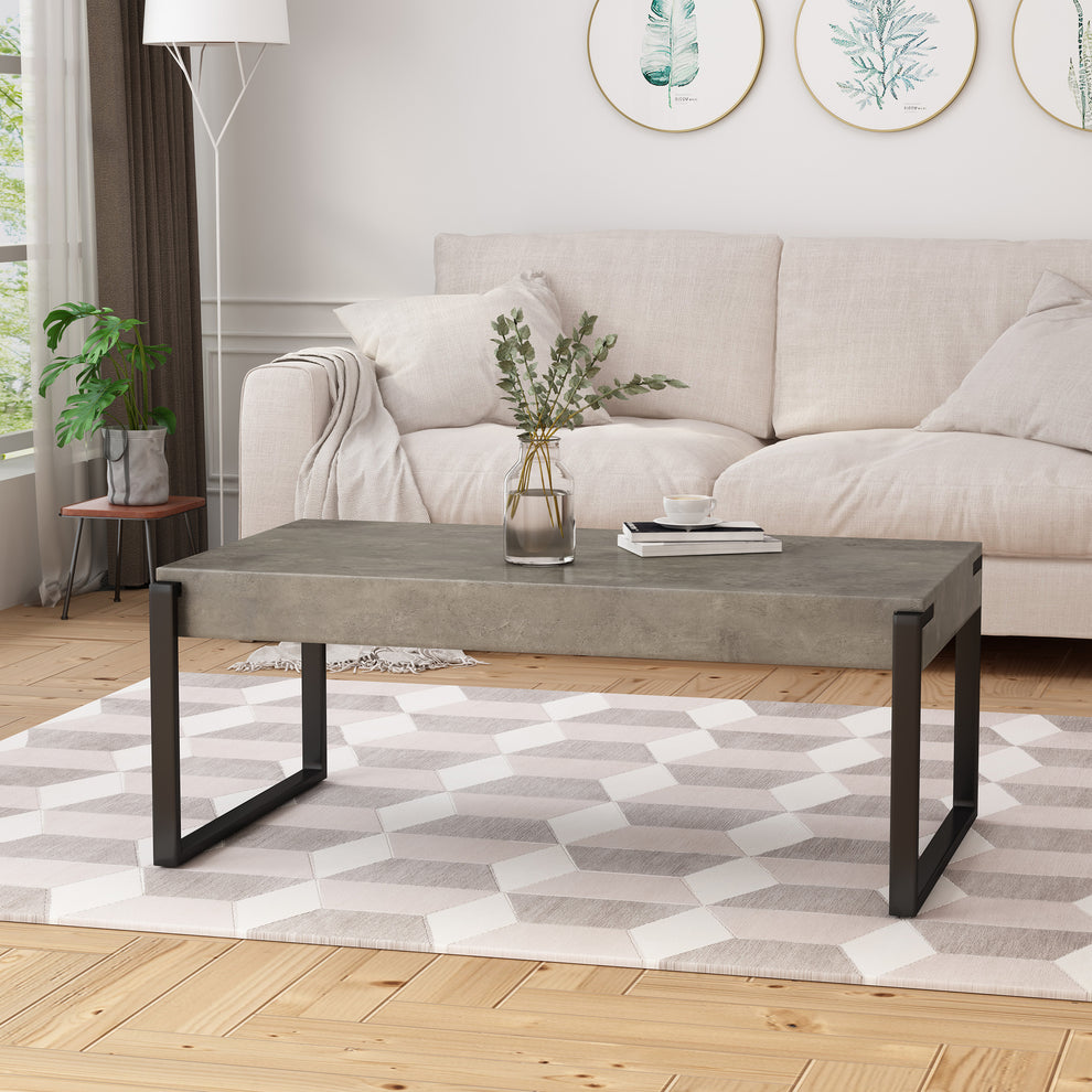 Shaw Modern Industrial Coffee Table – GDFStudio