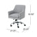 Morgan Mid Century Modern Fabric Home Office Chair with Chrome Base ...