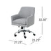 Morgan Mid Century Modern Fabric Home Office Chair with Chrome Base ...