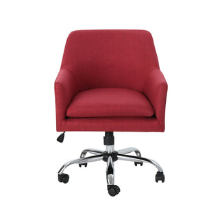 Morgan Mid Century Modern Fabric Home Office Chair with Chrome Base ...