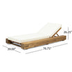 Ursula Outdoor Acacia Wood Chaise Lounge and Cushion Sets (Set of 2 ...