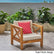 Indira Outdoor Acacia Wood Club Chair with Cushion – GDFStudio