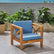 Indira Outdoor Acacia Wood Club Chair with Cushion – GDFStudio