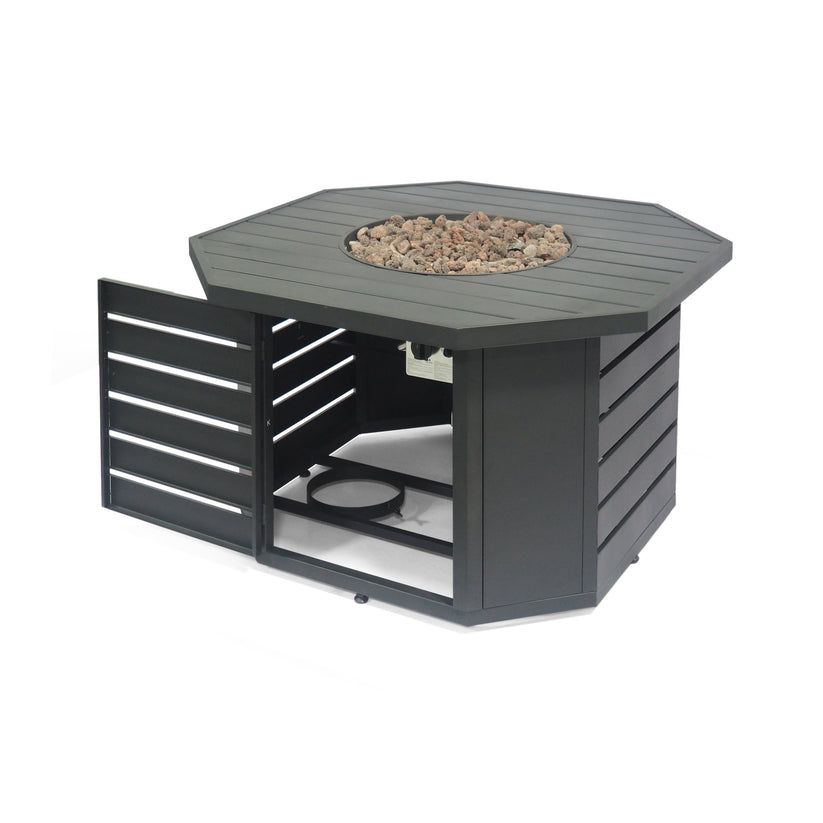 Moira Octagonal Propane Fire Pit Table – GDFStudio