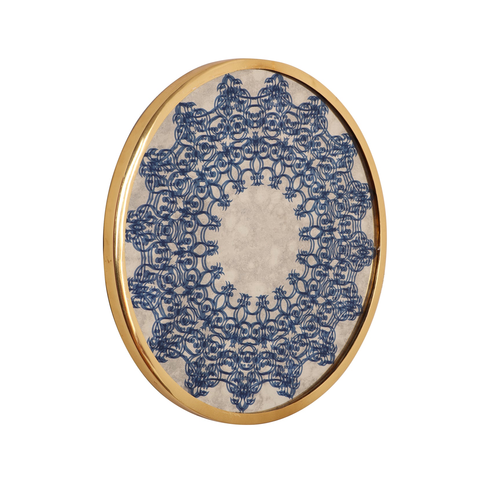 Sinaya Oriental Round Tempered Glass Wall Accessory – GDFStudio