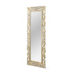 Sarah Traditional Standing Mirror with Floral Carved Frame – GDFStudio