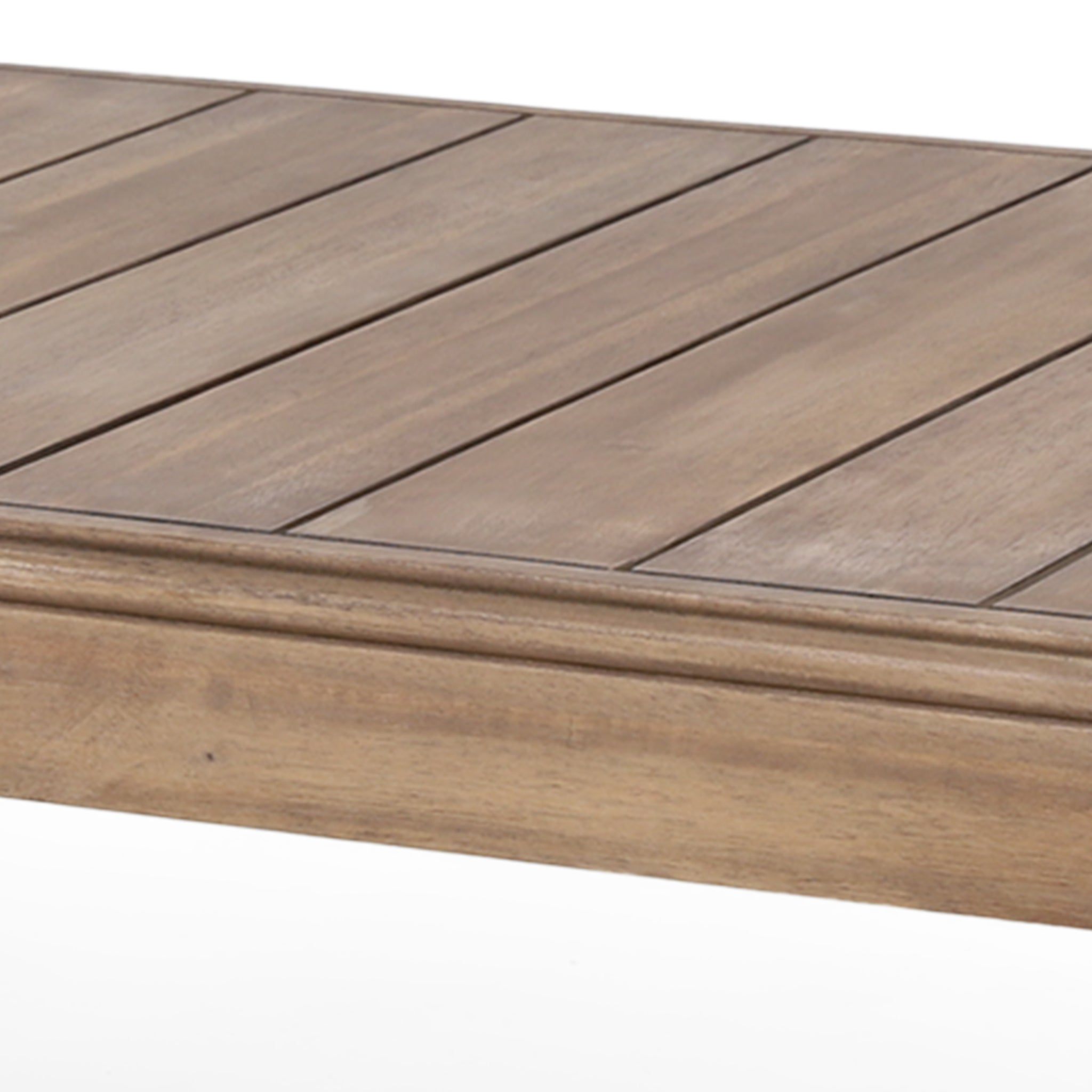 Andrae Outdoor 4 Seater Acacia Wood Chat Set with Water Resistant Cush ...