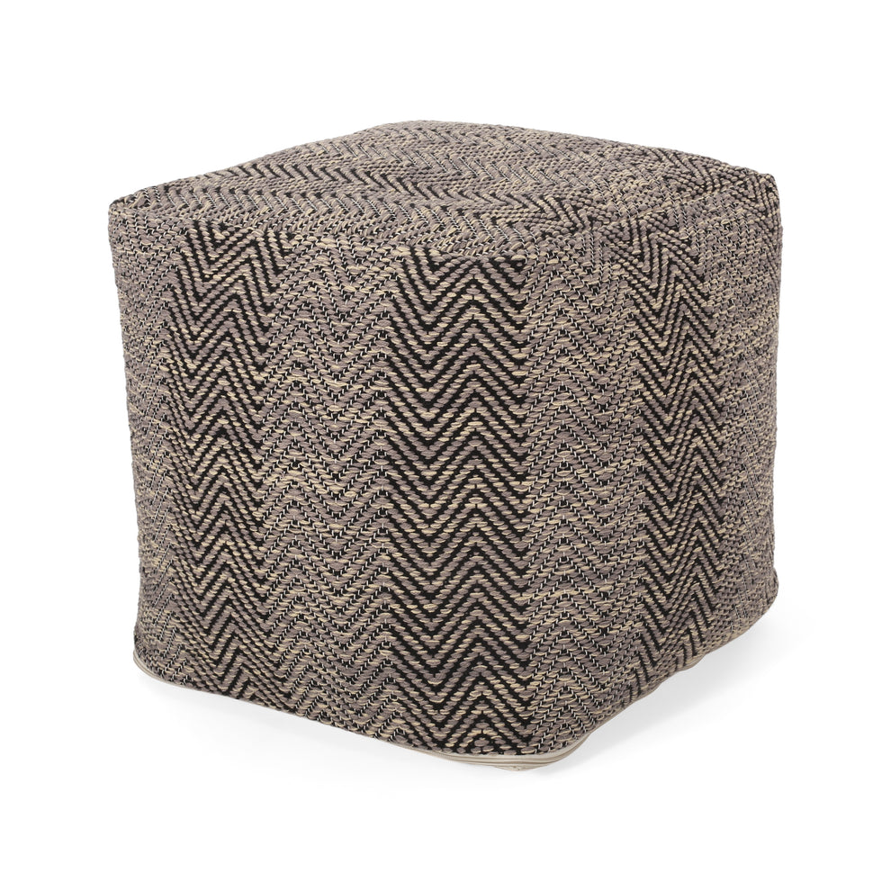 Jailyn Hand-Crafted Cotton Cube Pouf – GDFStudio