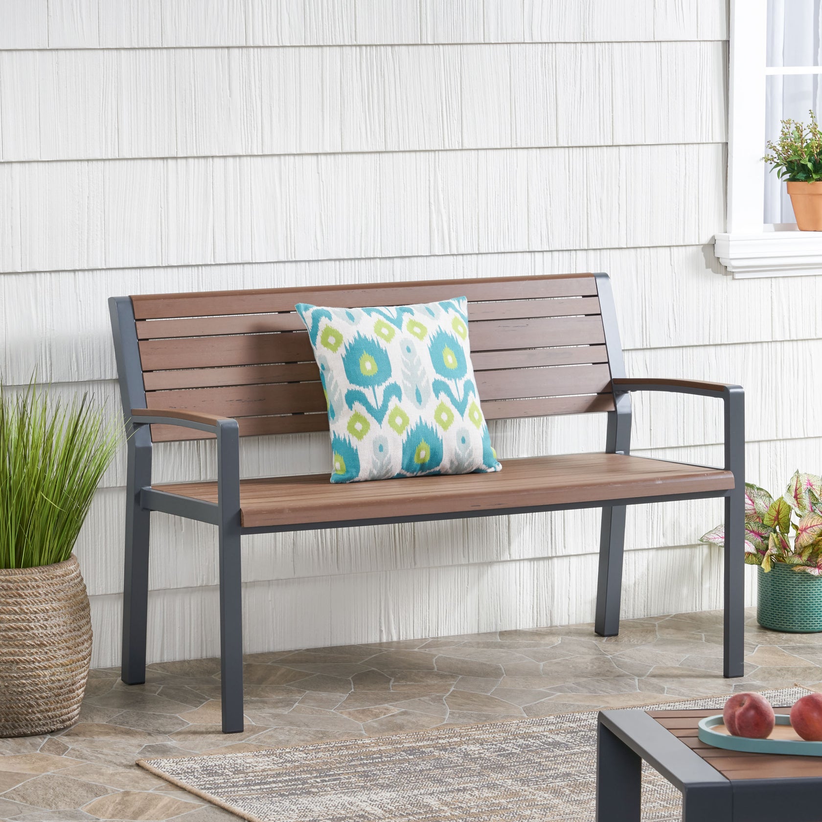 Trimble Outdoor Aluminum Bench – GDFStudio