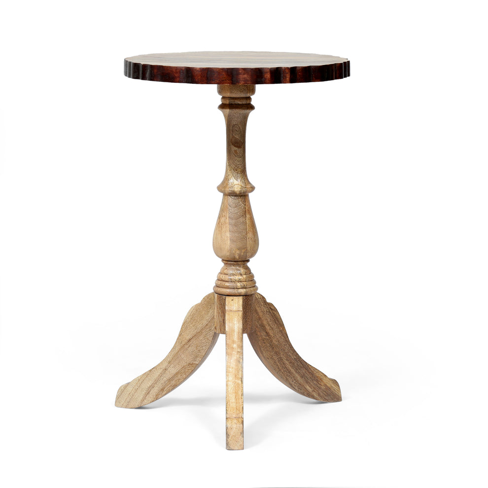 Perry Handcrafted Boho Mango Wood End Table – GDFStudio