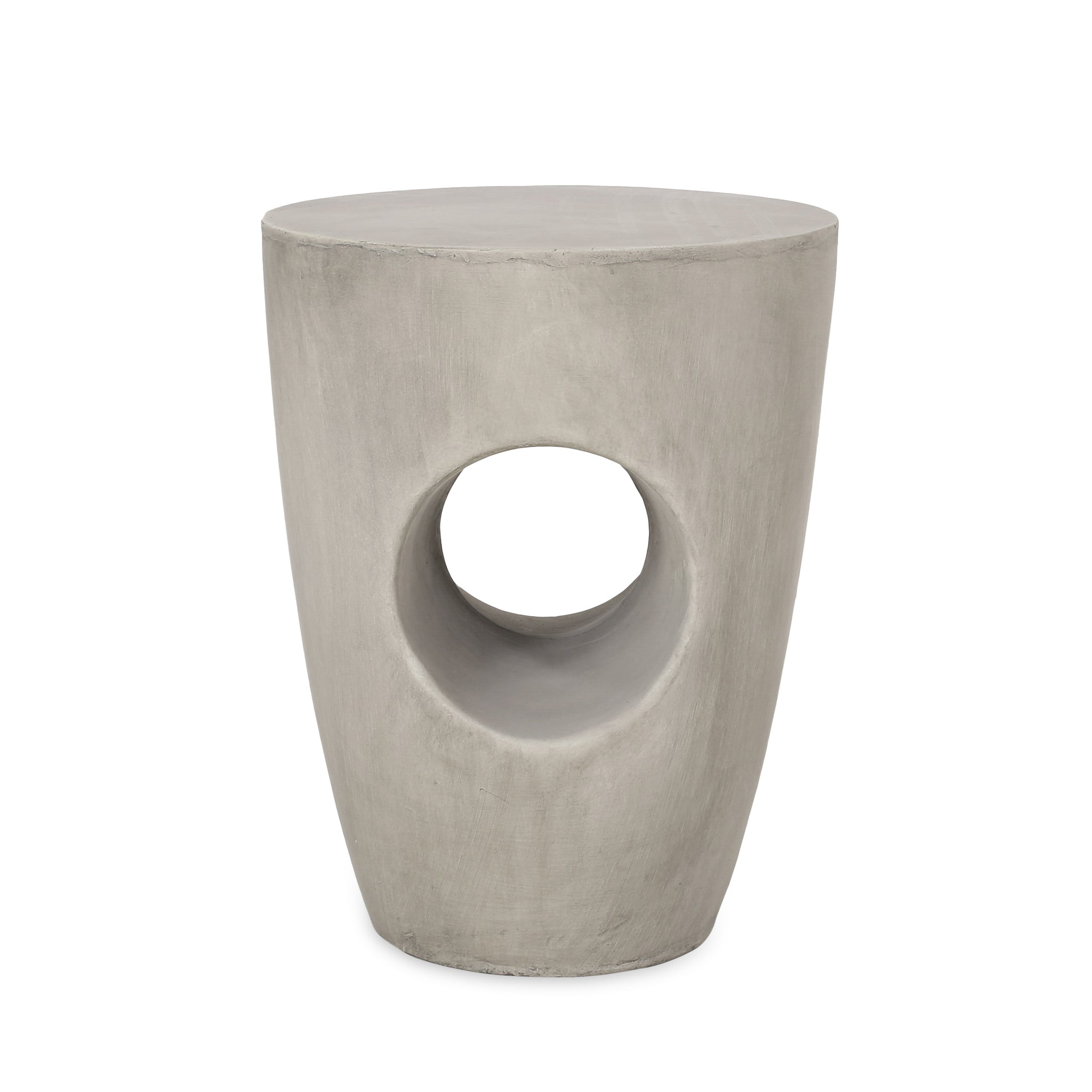 Columbus Outdoor Contemporary Lightweight Concrete Accent Side Table ...