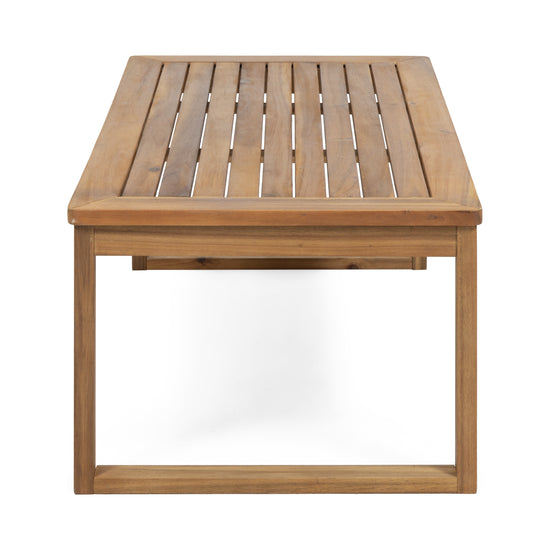 Johnlucas Outdoor 4 Seater Acacia Wood Chat Set with Water Resistant C ...