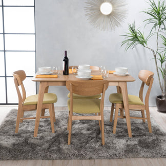 Helen Mid-Century Modern 5 Piece Dining Set – GDFStudio
