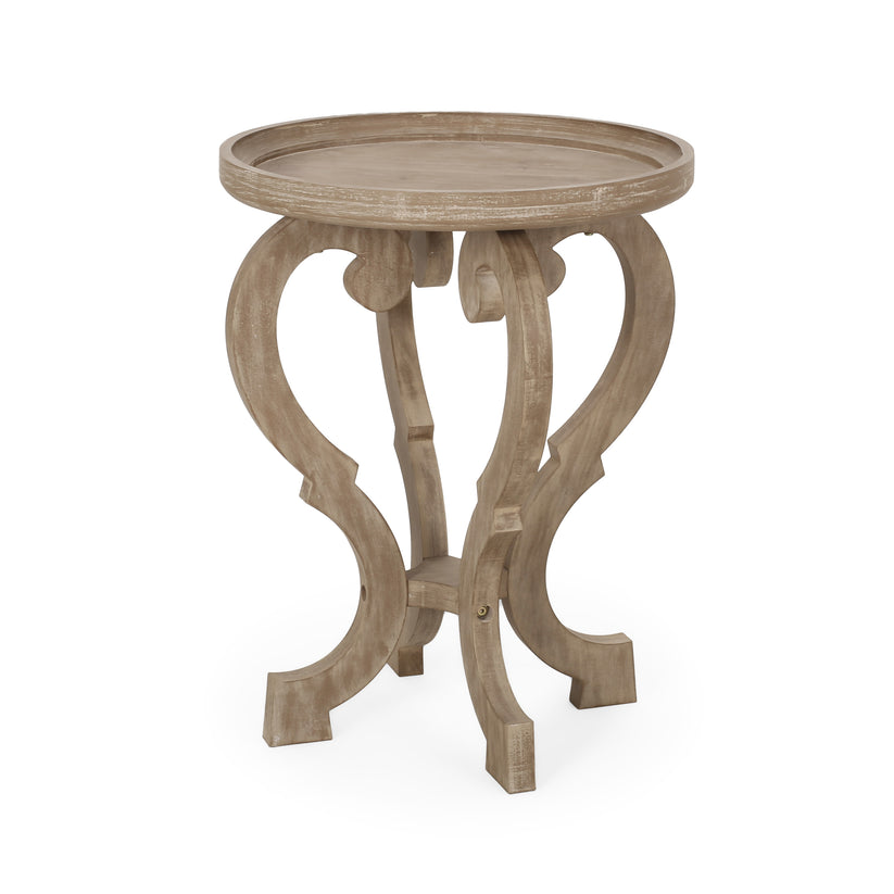 Kaye French Country Accent Table with Round Top – GDFStudio