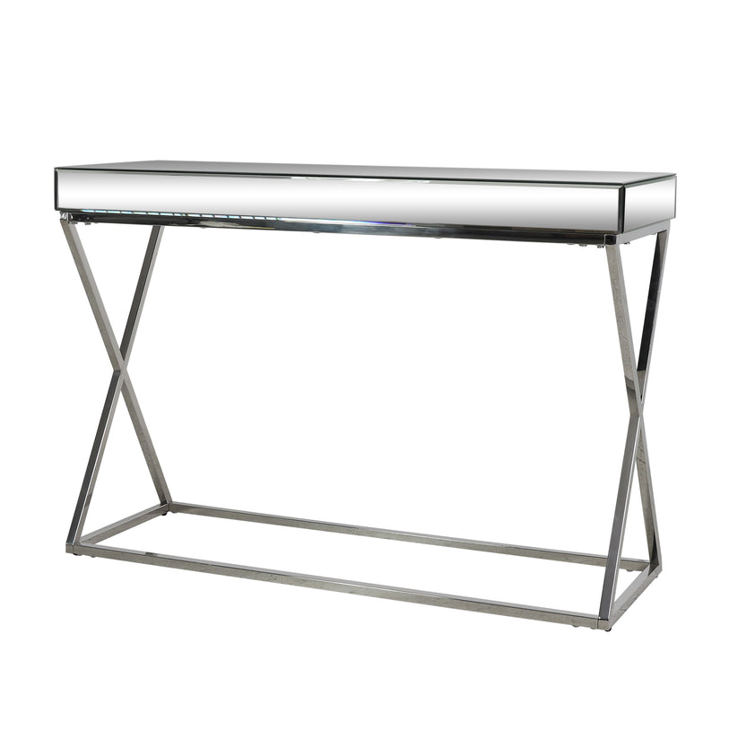 Modesta Modern Glam Console Table with Mirror Tabletop – GDFStudio