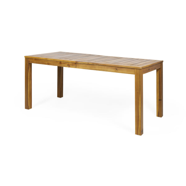 Joviah Outdoor Rustic Acacia Wood Dining Table – GDFStudio
