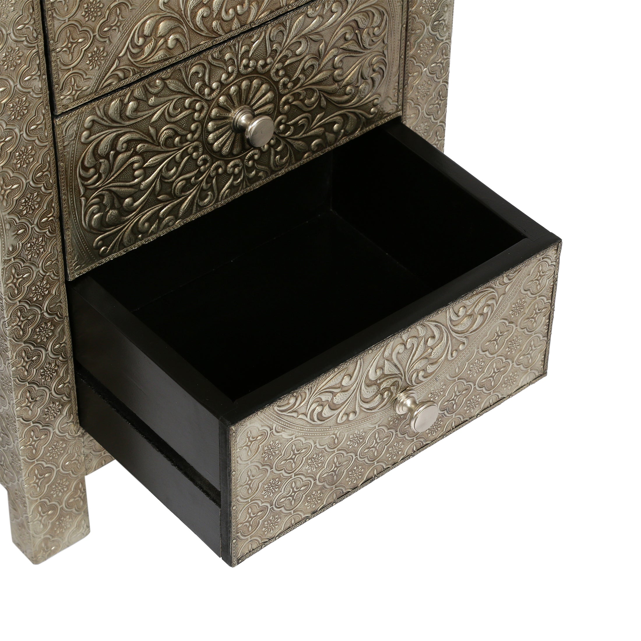 Vensel Handcrafted Boho 3 Drawer Nightstand – GDFStudio