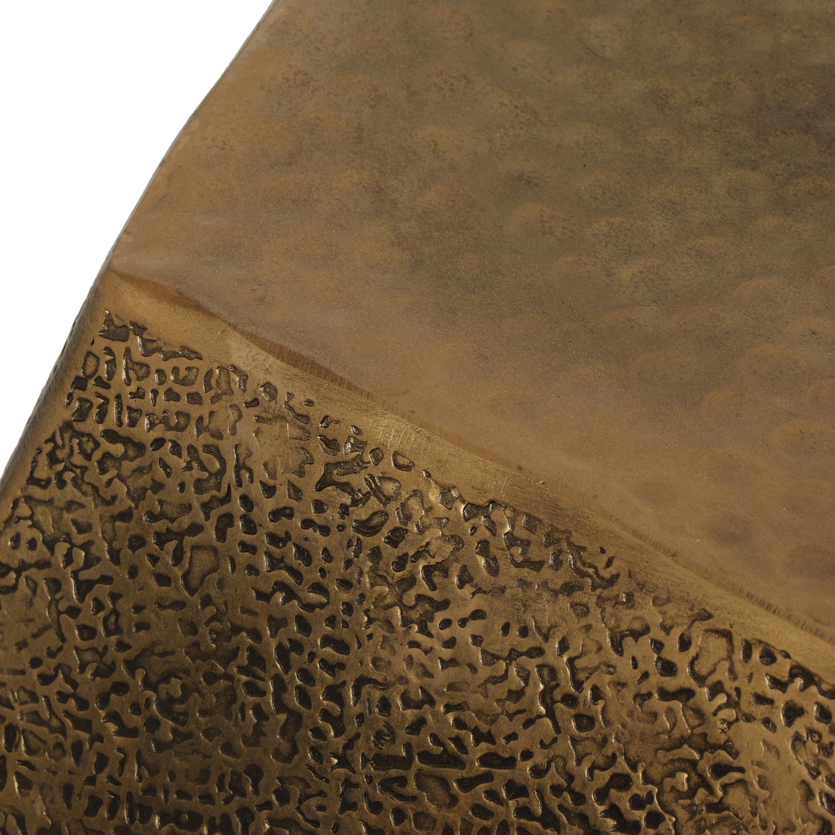 Lippert Modern Glam Handcrafted Aluminum Pentagonal Accent Table, Anti ...