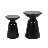 Soto Outdoor Metal Side Tables, Set of 2 – GDFStudio