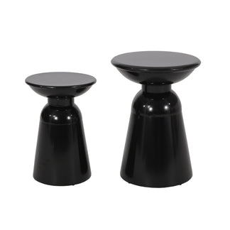 Soto Outdoor Metal Side Tables, Set of 2 – GDFStudio