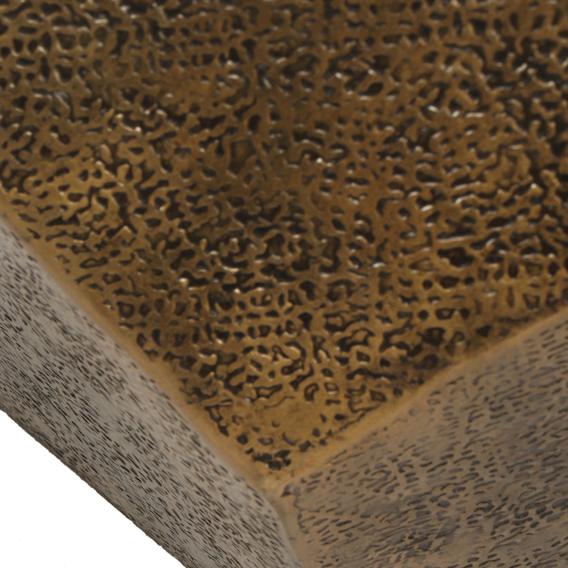 Lippert Modern Glam Handcrafted Aluminum Pentagonal Accent Table, Anti ...