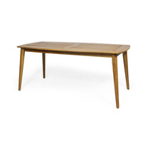 Yugan Outdoor Rustic Acacia Wood Dining Table – GDFStudio